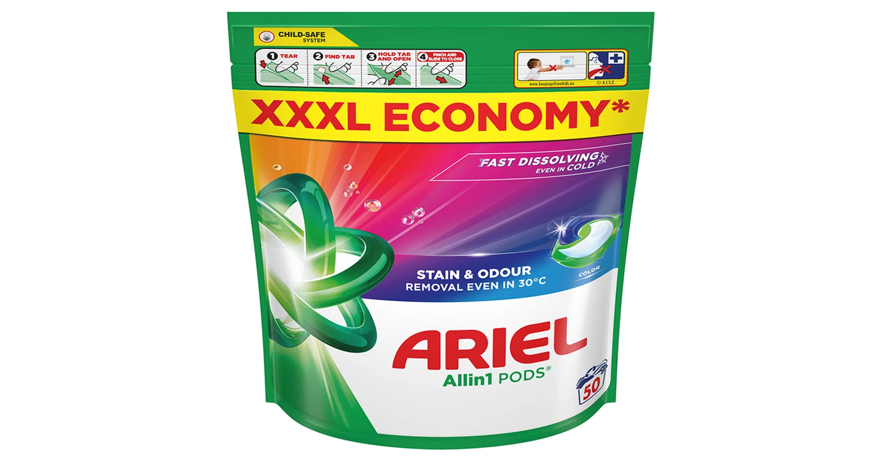 ARIEL Mosókapszula 50db ALL IN PODS Color - ARIEL - Tutiszerek.hu ...